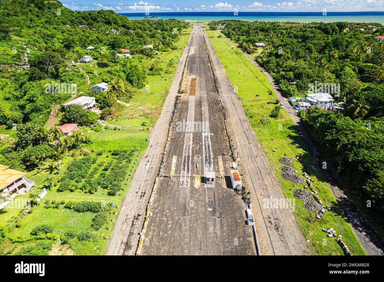 Pearl Airport, the island's former airport where the shells of ...