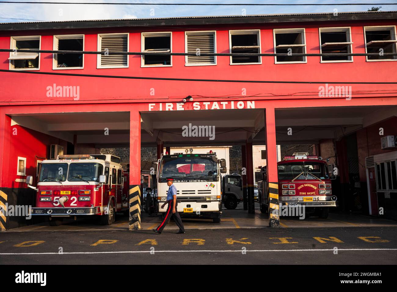 Fire Station, St. Georges, Grenada, West Indies Stock Photo - Alamy