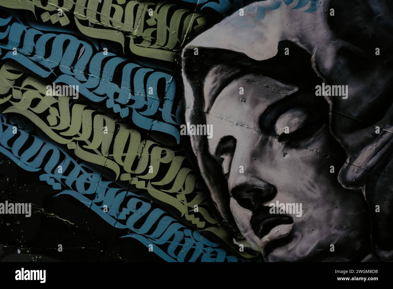 Angel graffiti street art, Brisbane, Australia Stock Photo - Alamy