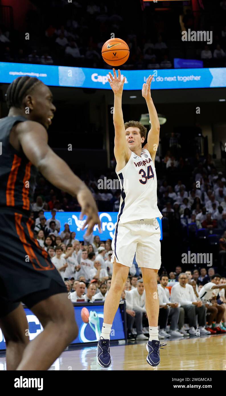 Charlottesville, VA, USA. 5th Feb, 2024. Virginia Cavaliers Forward (34 ...