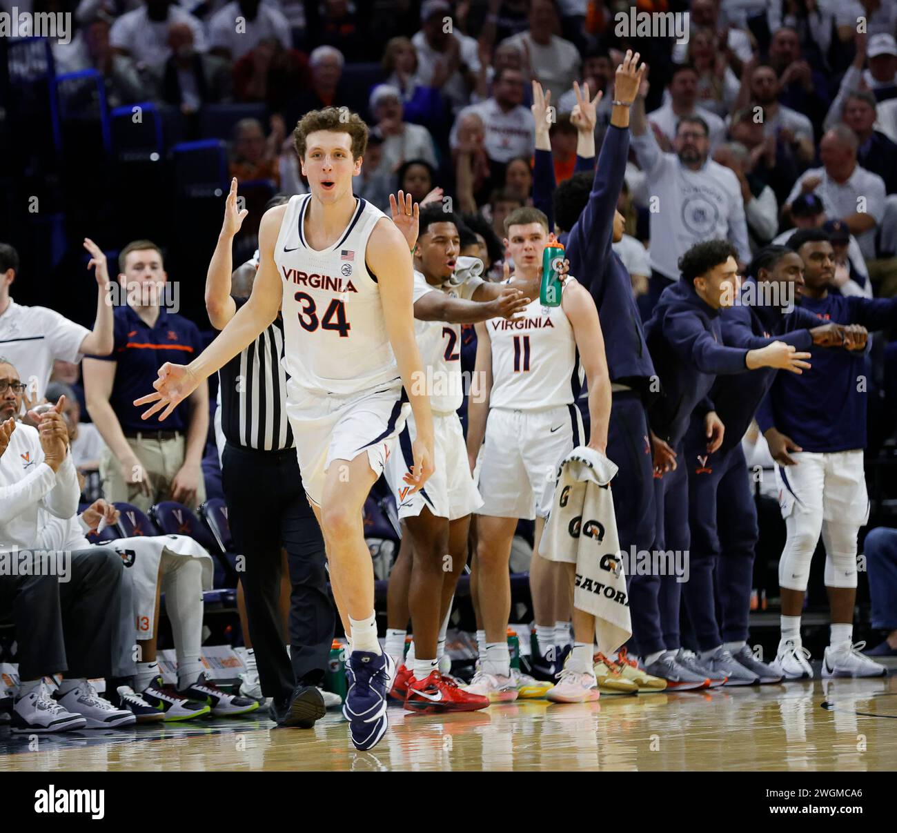 Charlottesville, VA, USA. 5th Feb, 2024. Virginia Cavaliers Forward (34 ...