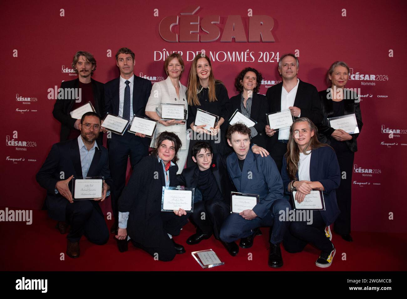 Paris, France. 05th Feb, 2024. Swann Arlaud, David Thion, Sandra Hüller ...