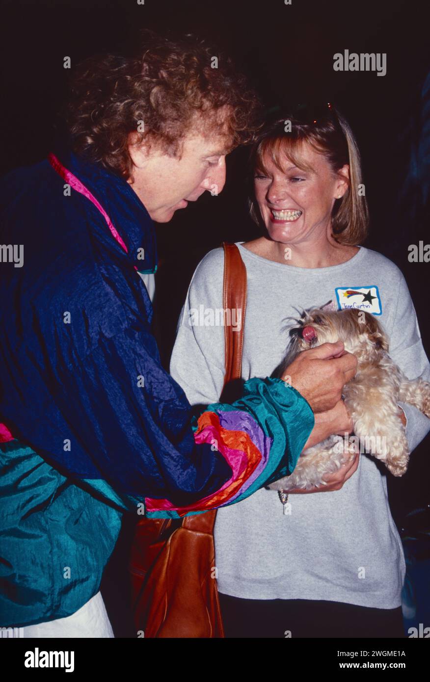 Gene Wilder and Jane Curtain with Gilda Radner's dog Sparkle at a ...
