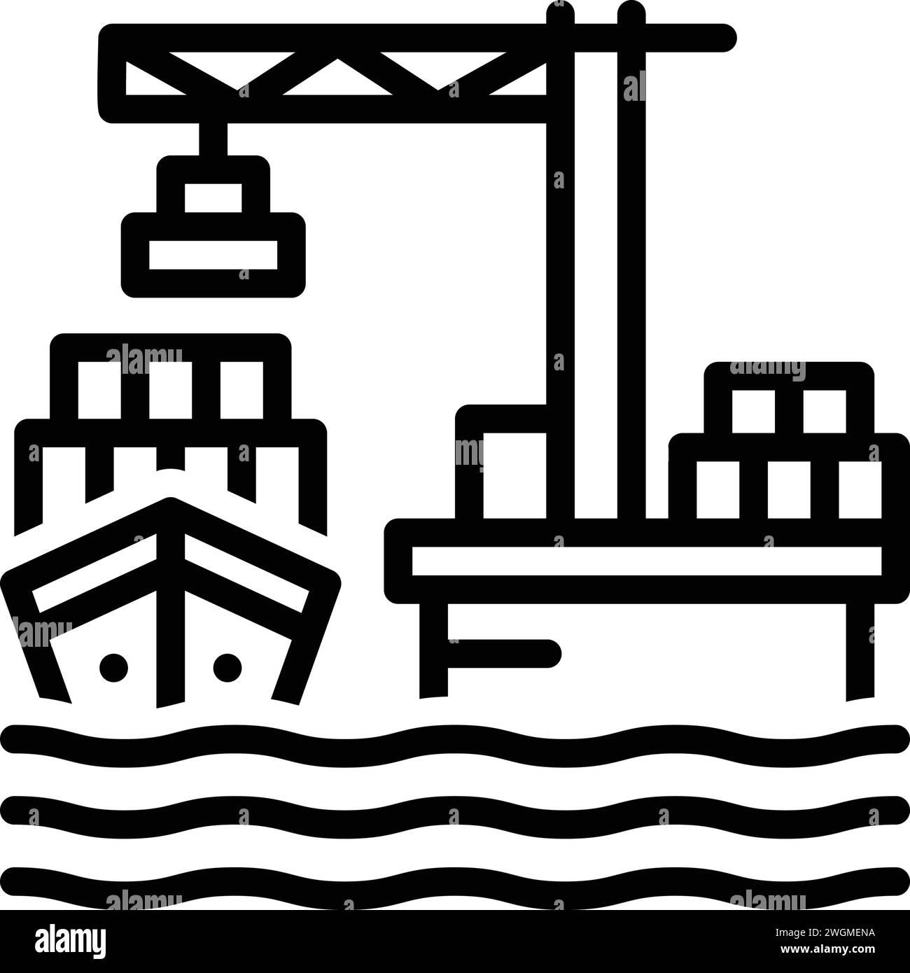 Icon for ports,seaport Stock Vector Image & Art - Alamy