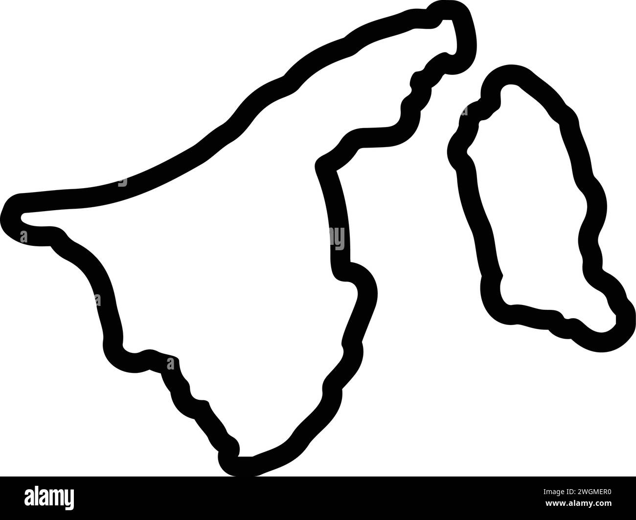 Brunei map Stock Vector Images - Alamy