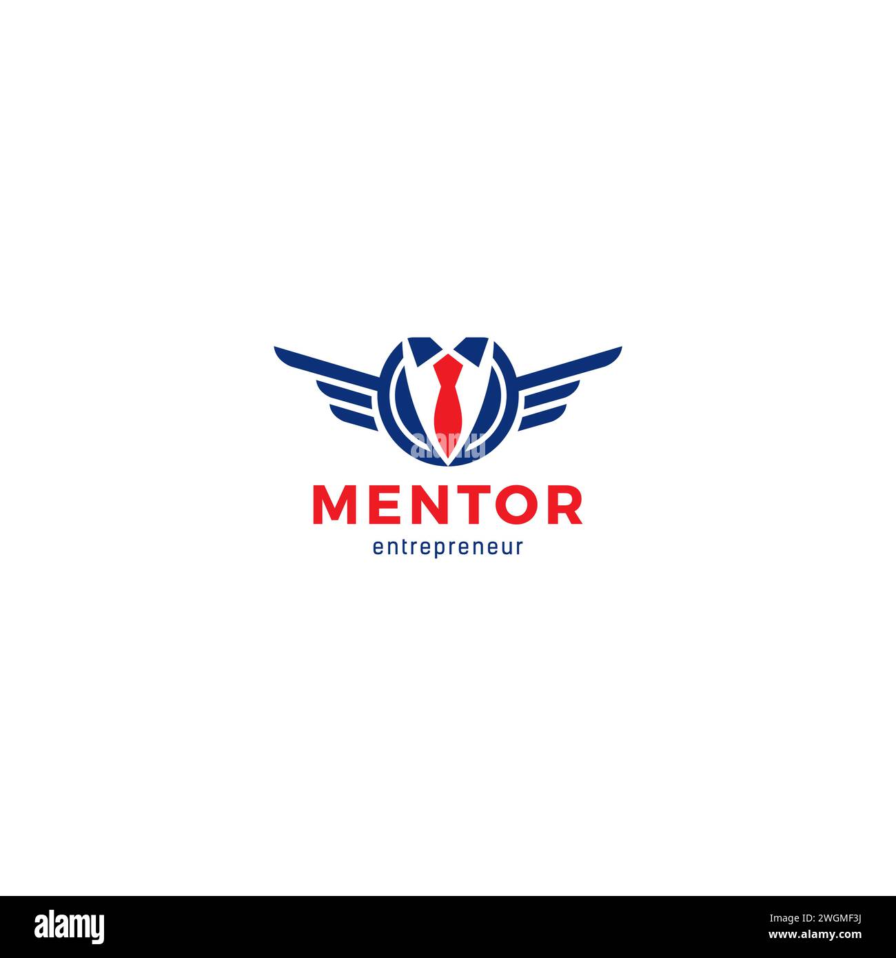 Mentor Entrepreneur Logo. Wing Tie Logo Stock Vector Image & Art - Alamy