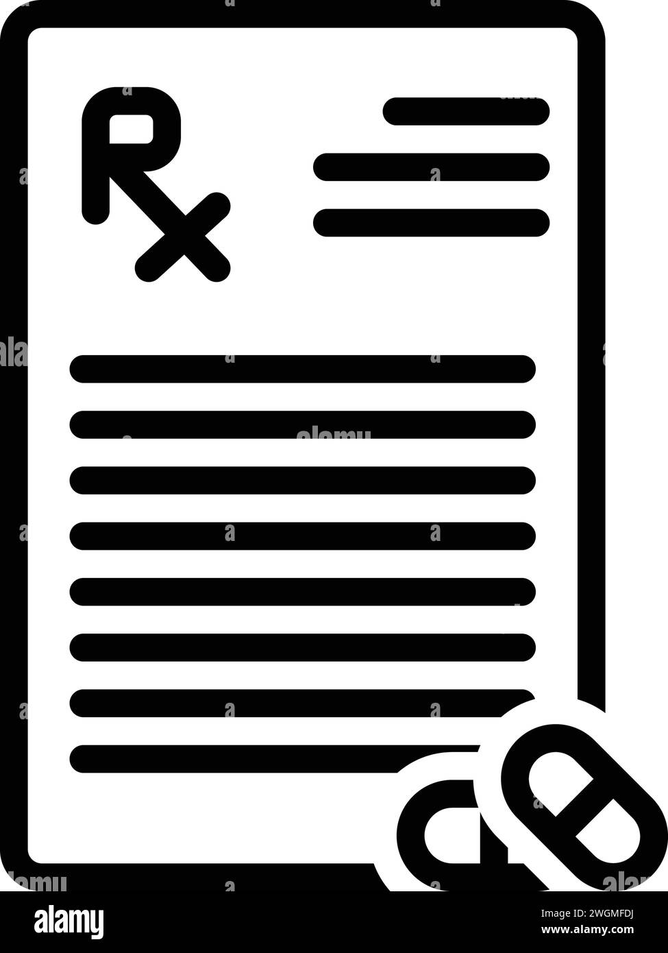 Rx prescription icon Black and White Stock Photos & Images - Alamy