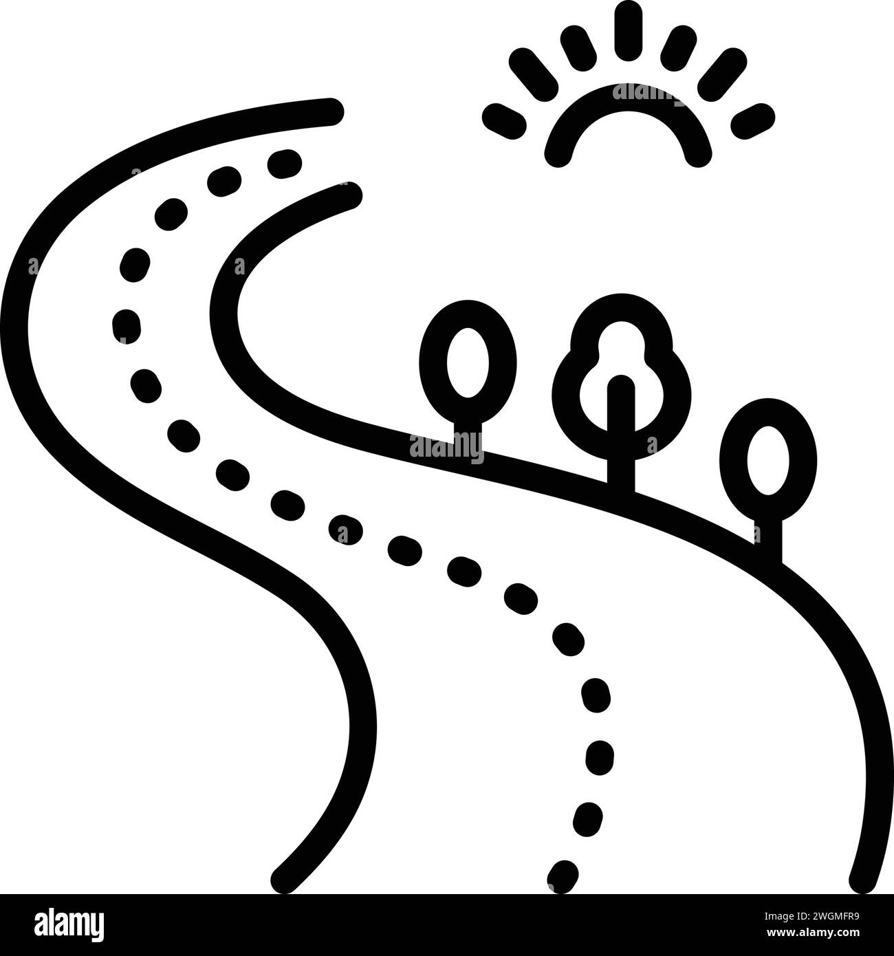 Way path Stock Vector Images - Alamy