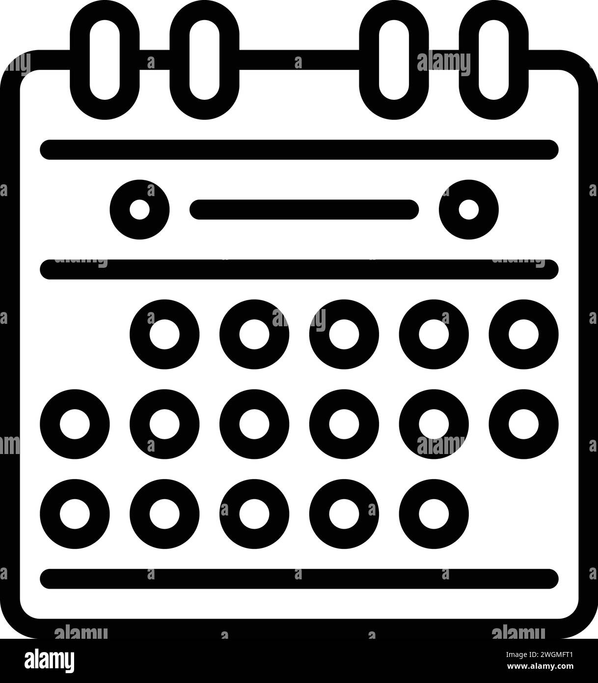 Calendar sign icon days month Stock Vector Images - Alamy