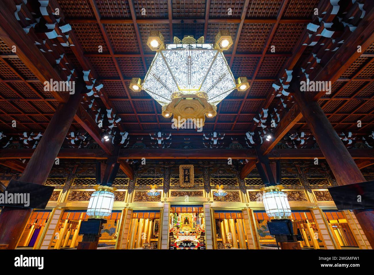 Kyoto, Japan - April 6 2023: Nishi Hongan-ji is one of two Jodo Shinshu ...