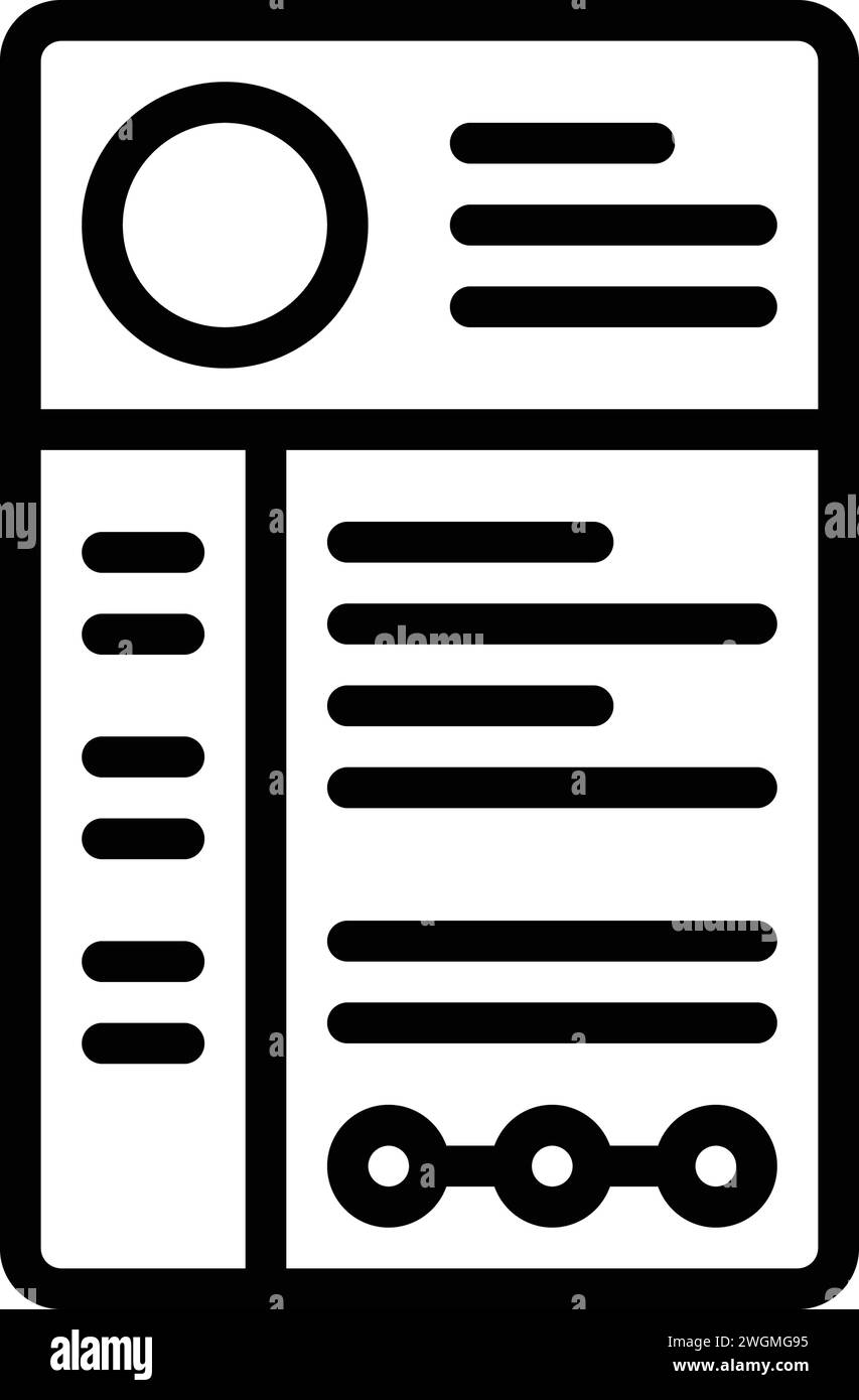 Biography icon vector vectors hi-res stock photography and images - Alamy