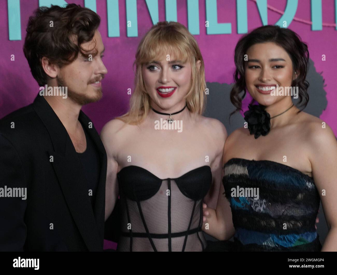Los Angeles, USA. 05th Feb, 2024. (L-R) Cole Sprouse, Kathryn Newton and Liza Soberano at the ...