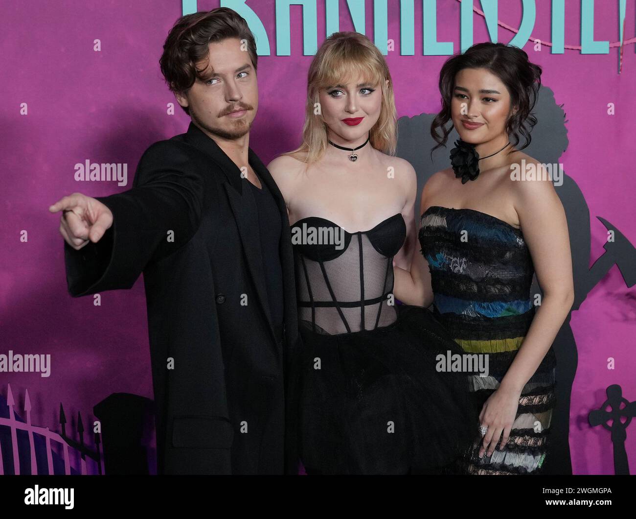 Los Angeles, USA. 05th Feb, 2024. (L-R) Cole Sprouse, Kathryn Newton and Liza Soberano at the ...