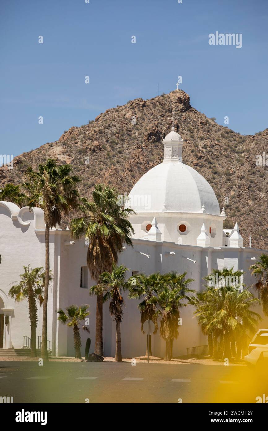 Daytime view of historic buildings in downtown Ajo, Arizona, USA Stock ...