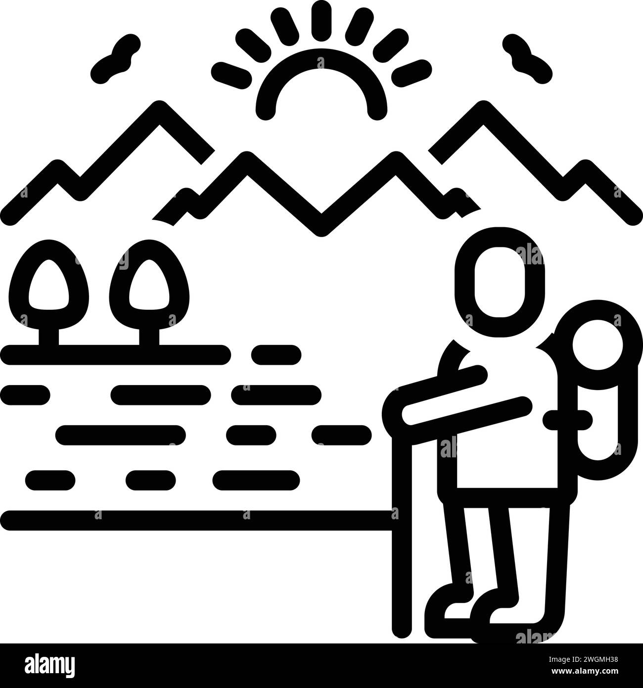 Icon for adventure,sun rise Stock Vector Image & Art - Alamy