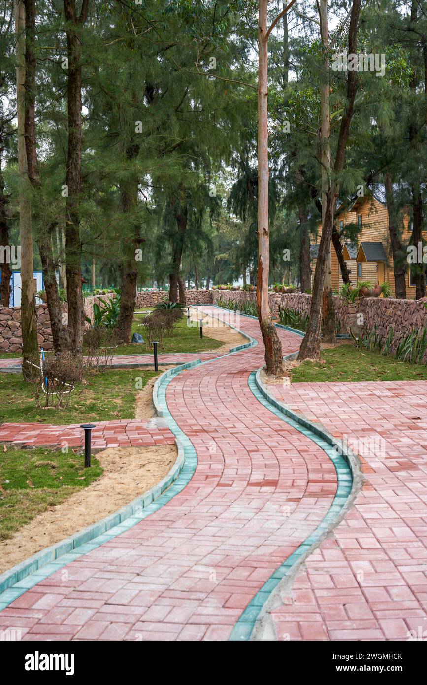 Leisure path at seaside resort Stock Photo - Alamy