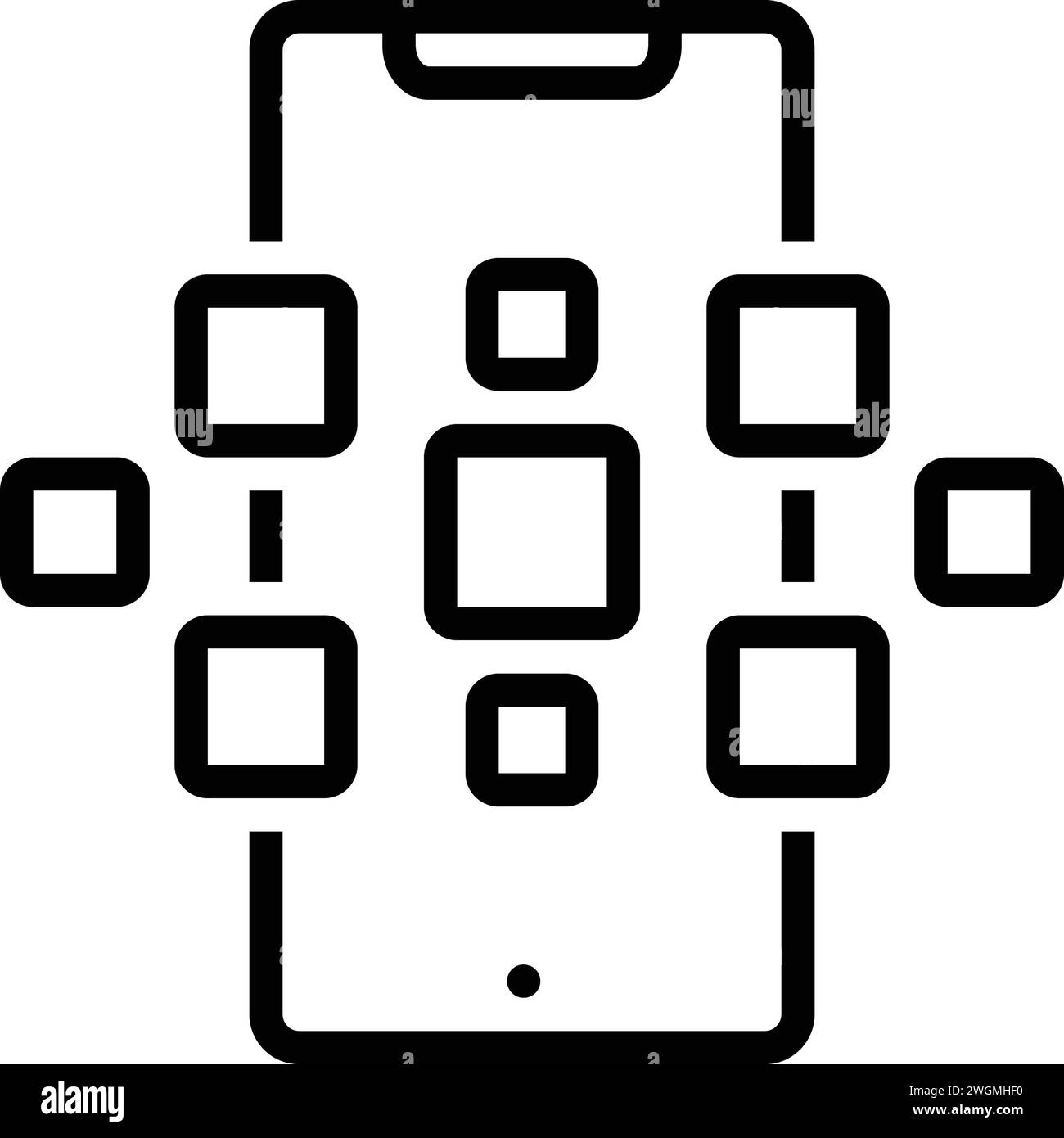 Mobile smart phone apps Black and White Stock Photos & Images - Alamy