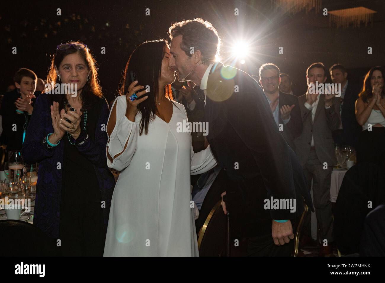 Aaron Lazar, an award-winning actor and singer, kisses his partner ...