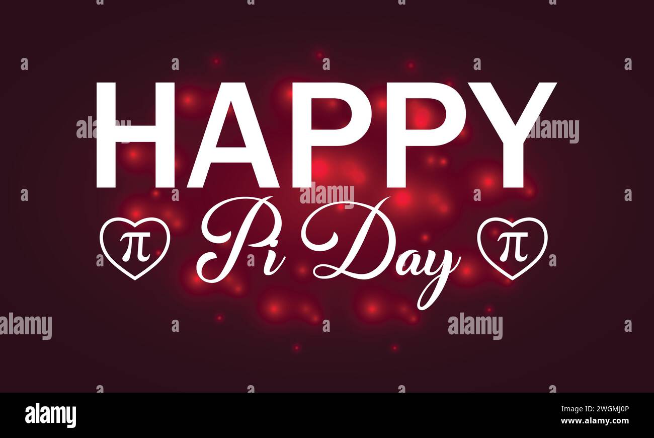Happy Pi Day beautiful text illustration design Stock Vector Image ...