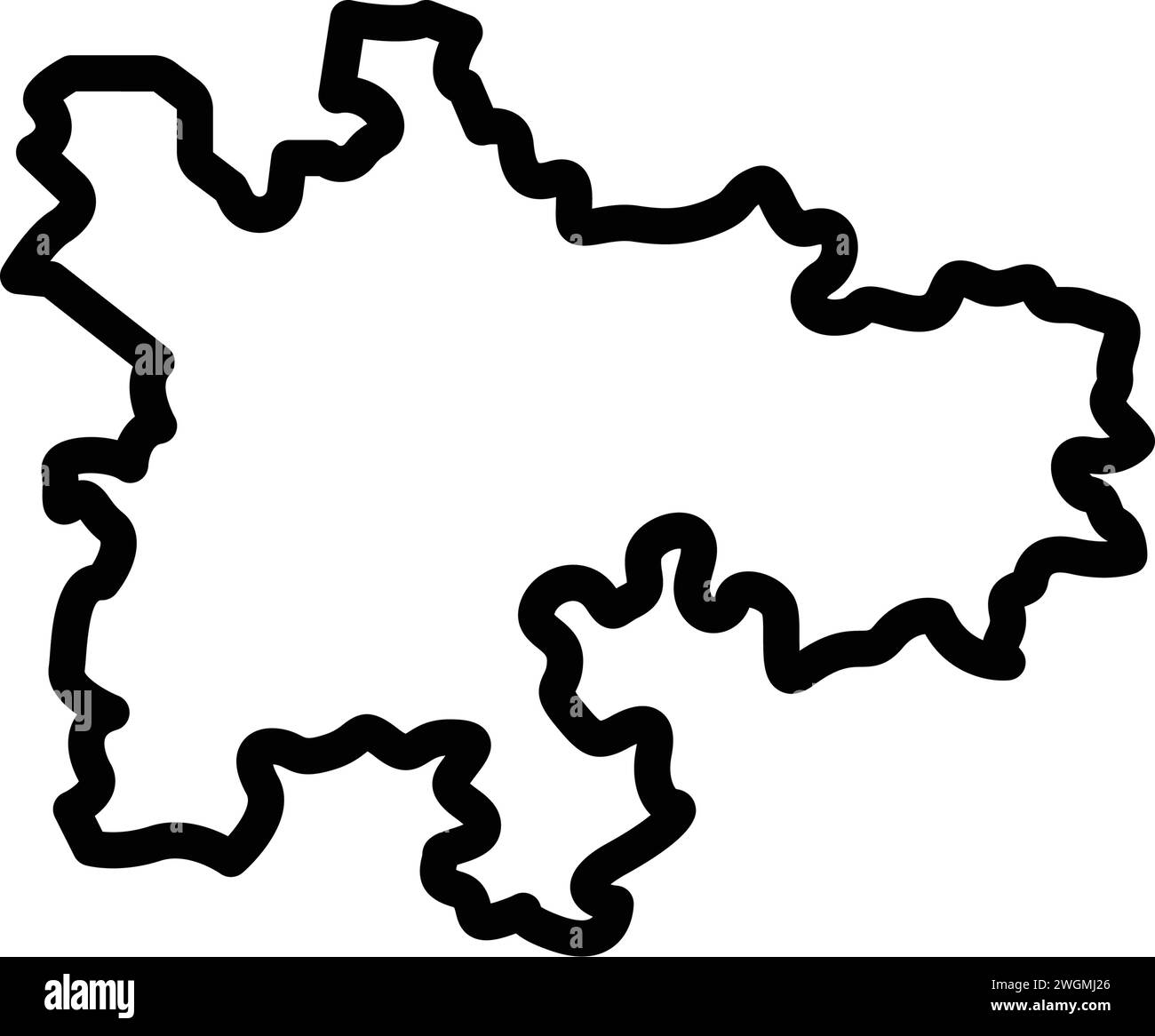 Glasgow outline map hi-res stock photography and images - Alamy