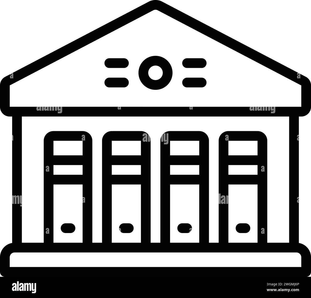 Icon for libraries; bookcase Stock Vector Image & Art - Alamy