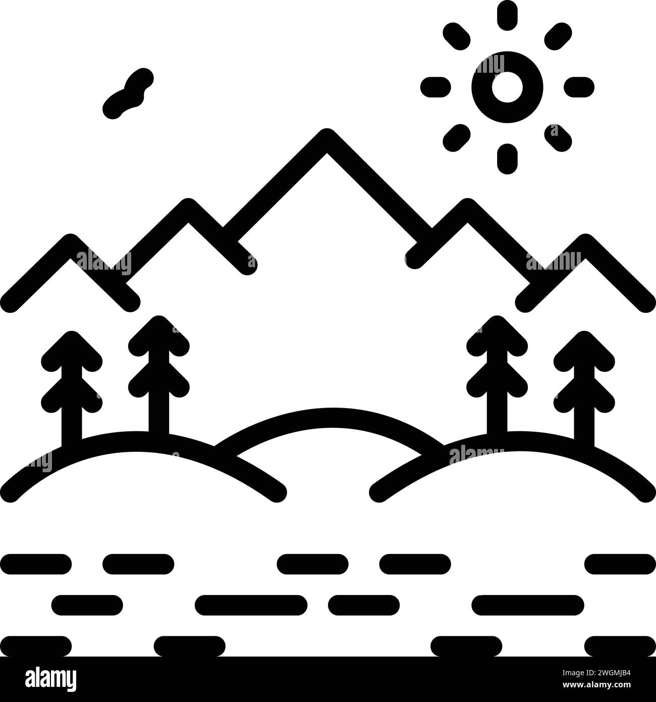 Icon for valley; dale Stock Vector Image & Art - Alamy