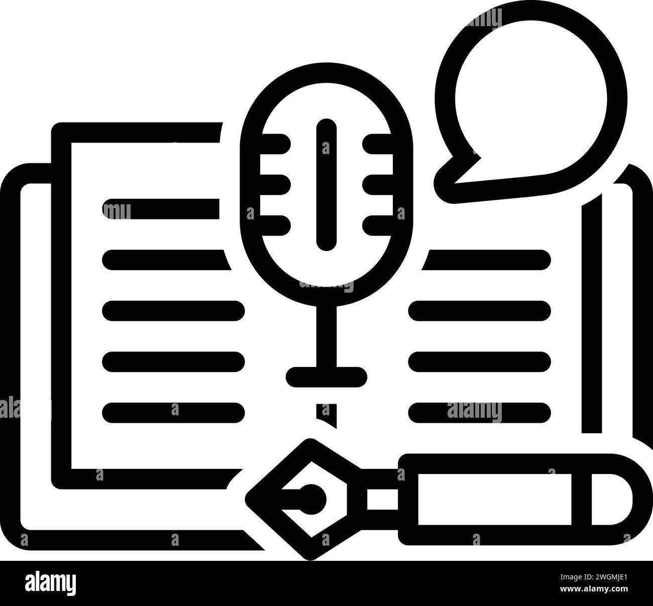 Icon for narrative; mike Stock Vector Image & Art - Alamy