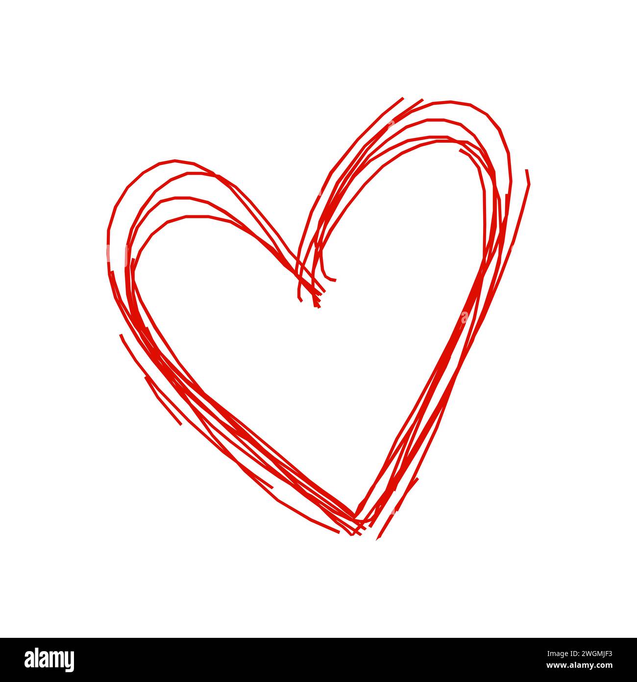 Hand paint red heart Stock Vector Images - Alamy