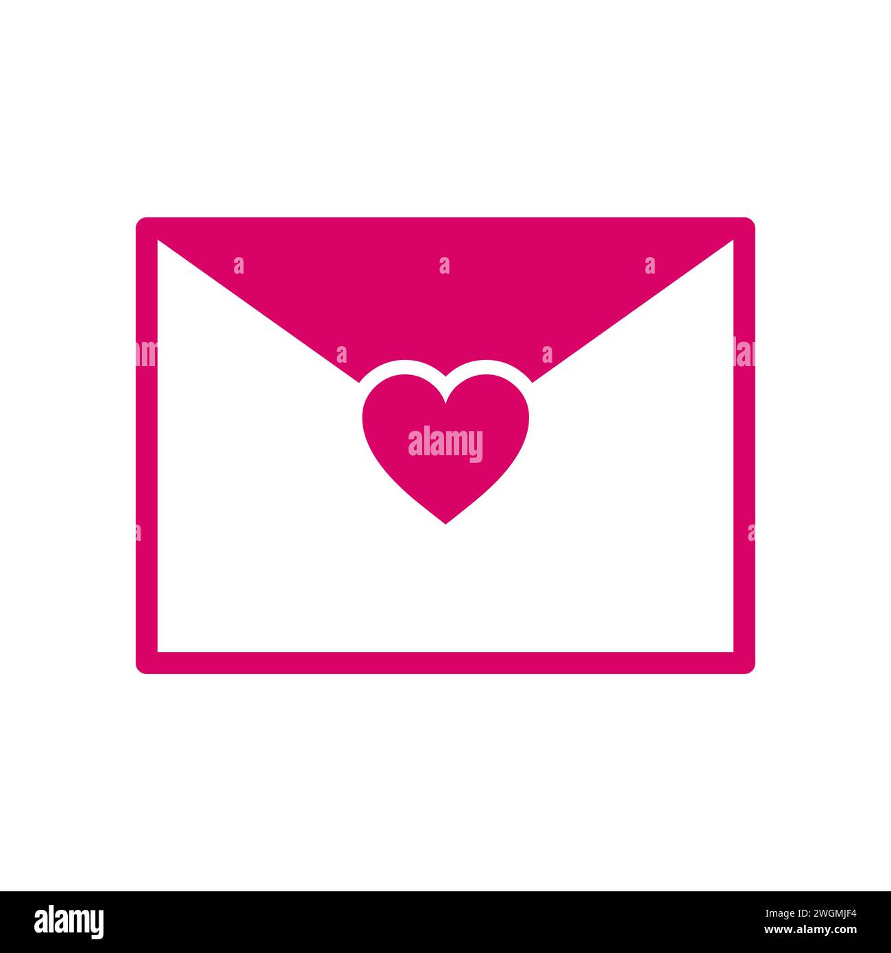 Pink paper envelope card Stock Vector Images - Alamy