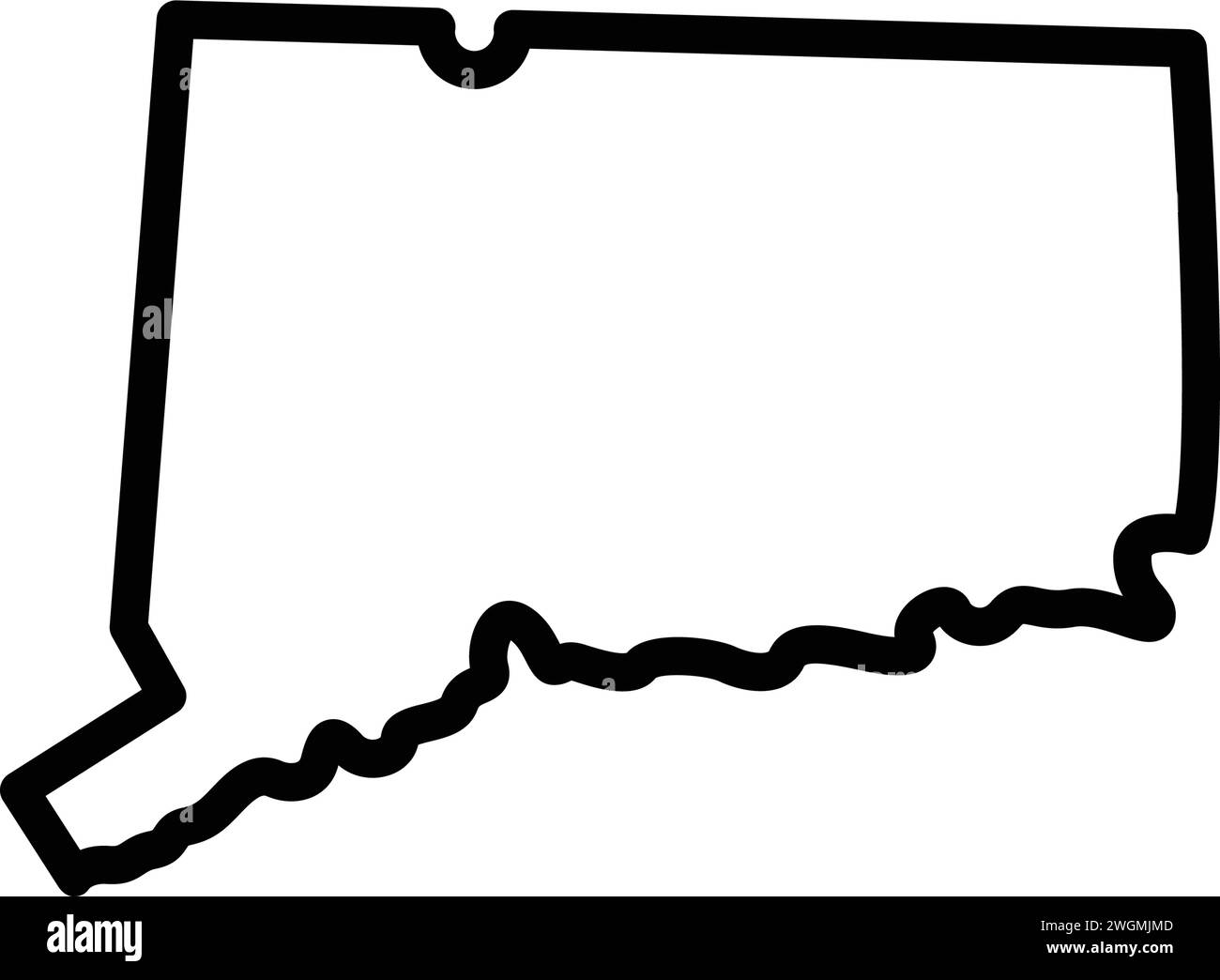 Connecticut map Black and White Stock Photos & Images - Alamy