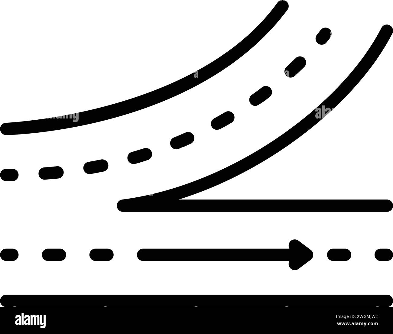 Straight pathway Stock Vector Images - Alamy
