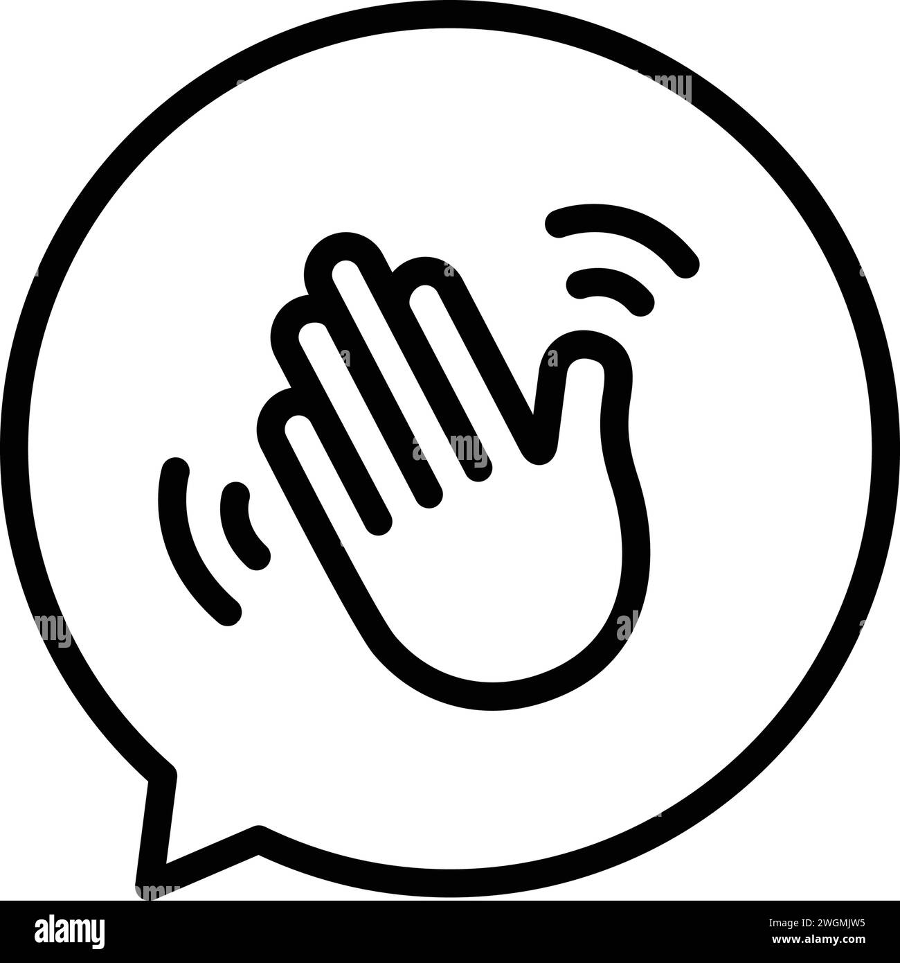 Hand logo hi Black and White Stock Photos & Images - Alamy