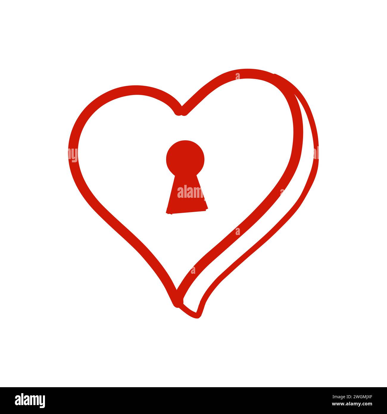 Love key icon linear Stock Vector Images - Alamy