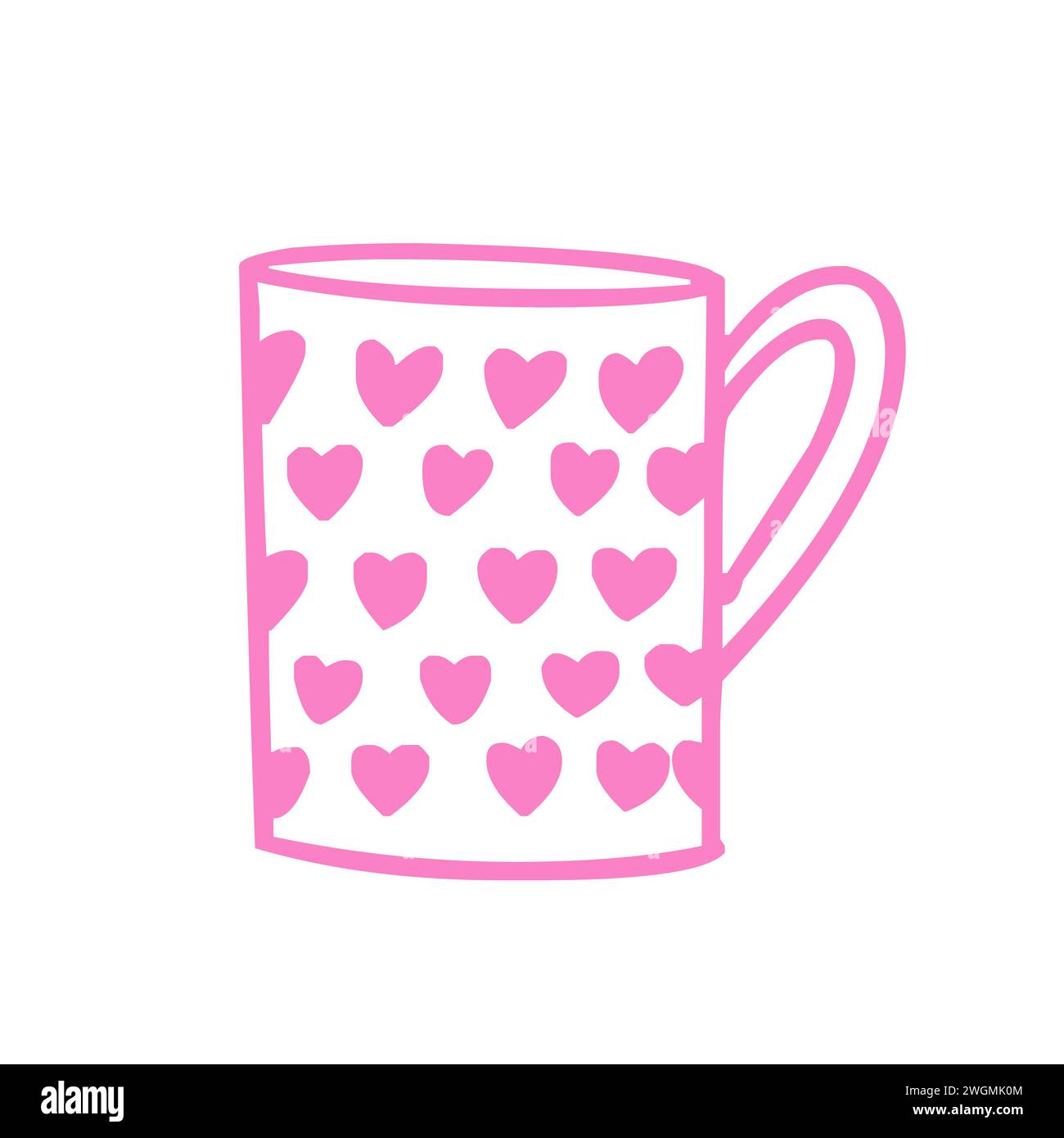 Mug with heart Stock Vector Images - Alamy