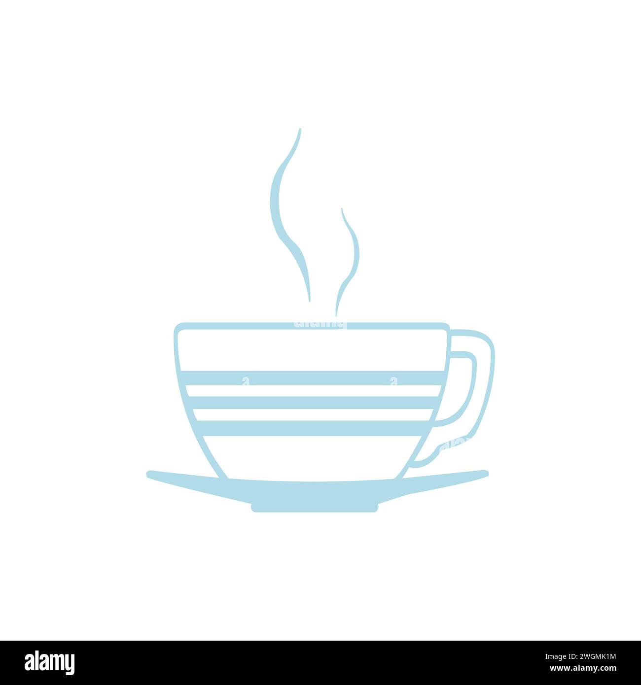 Steaming coffee vector cup Cut Out Stock Images & Pictures - Alamy
