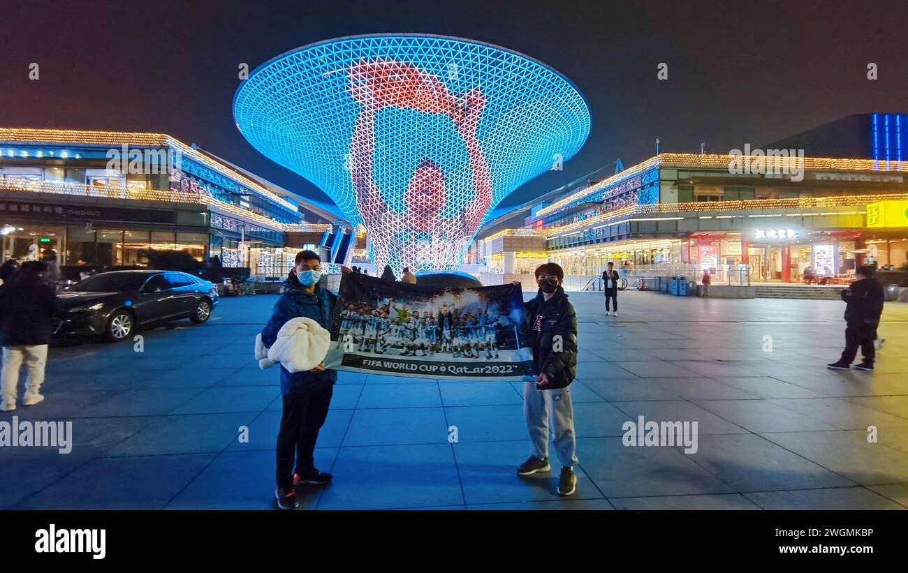 SHANGHAI, CHINA - DECEMBER 31, 2022 - Chinese fans celebrate Lionel ...