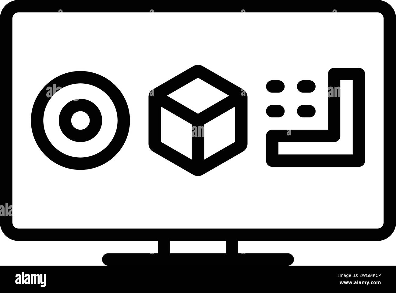 Icon for designs,monitor Stock Vector Image & Art - Alamy