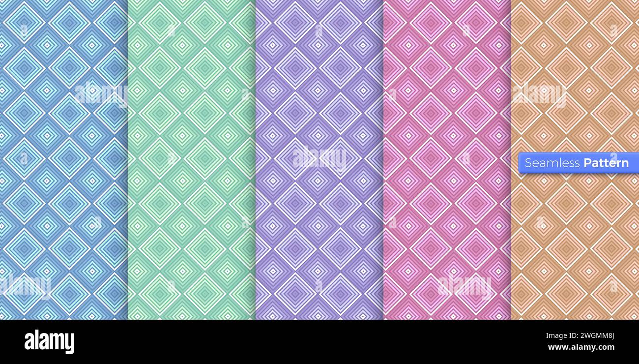 Abstract square geometric pattern. rainbow background. contemporary art ...