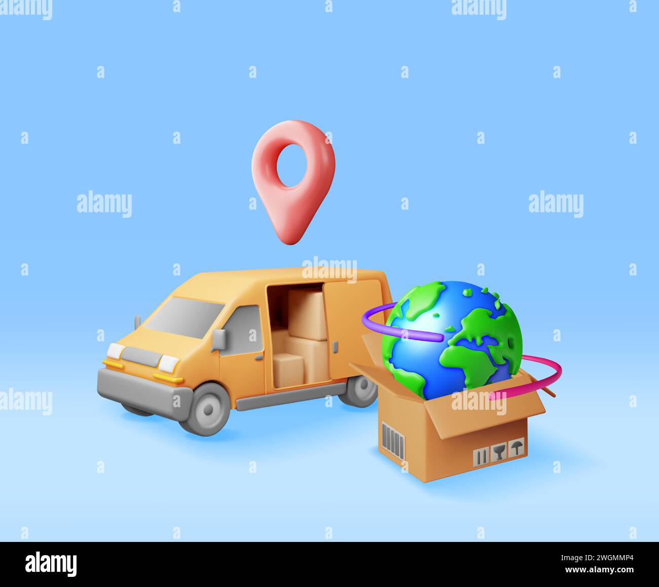 Logistic delivery service world Stock Vector Images - Alamy