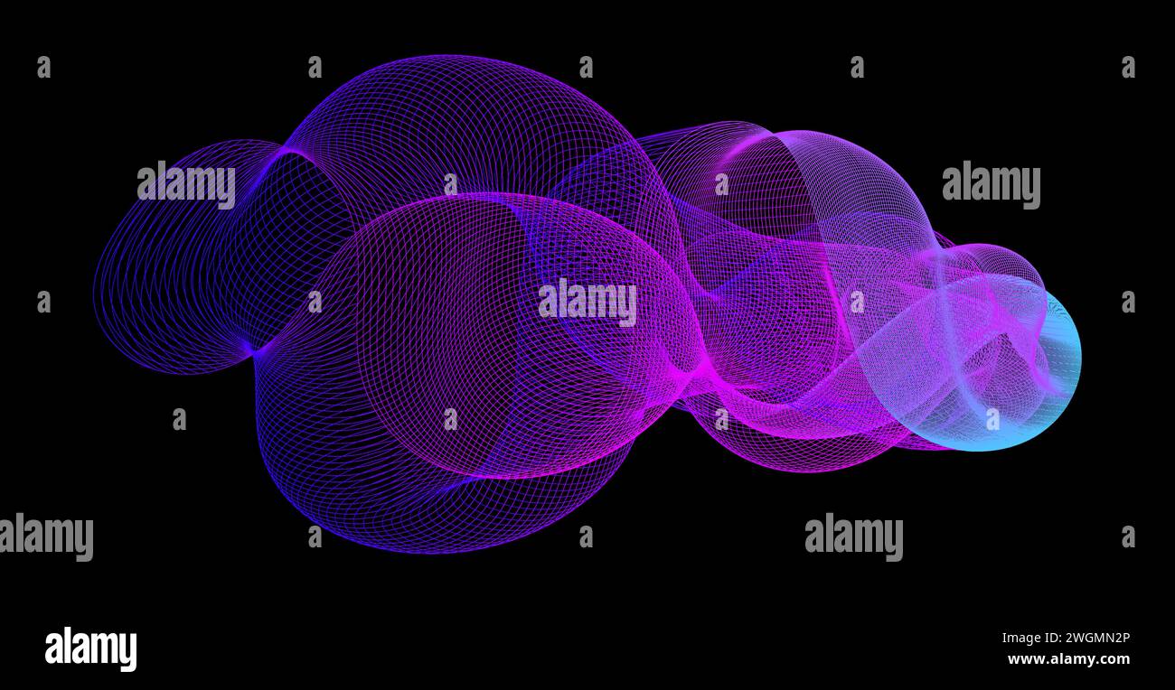 Gradient wave line blend form. Abstract blue purple flowing lines ...