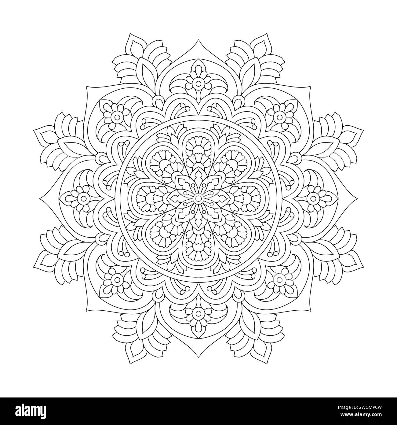 Intricate Mystical Mandala Colouring Book Page for KDP Book Interior ...