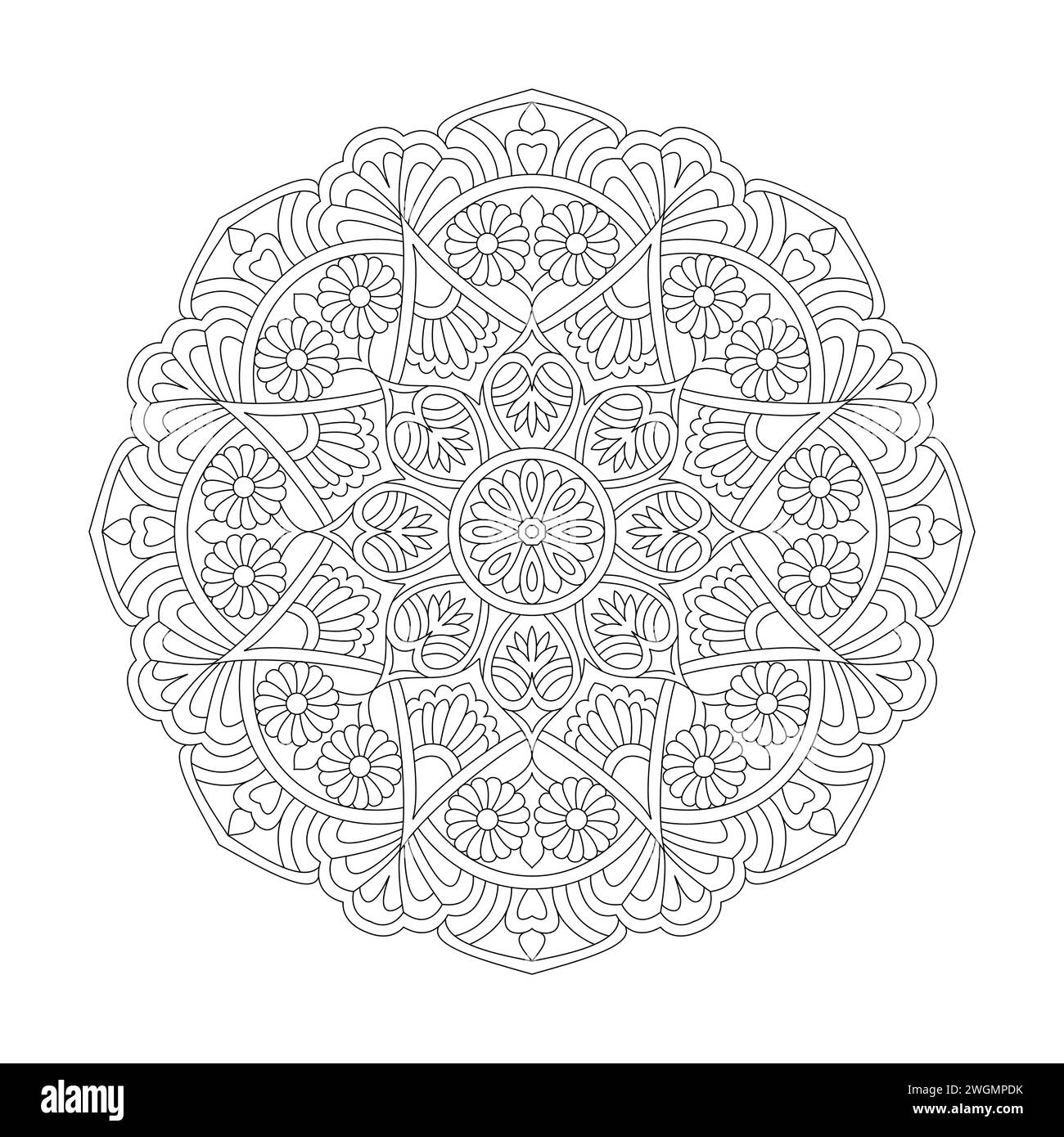 Mindfulness coloring page Black and White Stock Photos & Images - Alamy