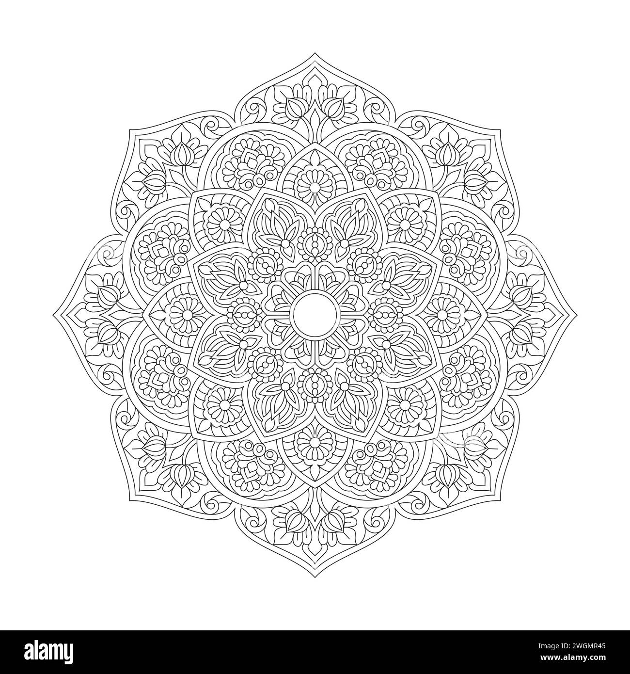 Mindfulness coloring page Black and White Stock Photos & Images - Alamy