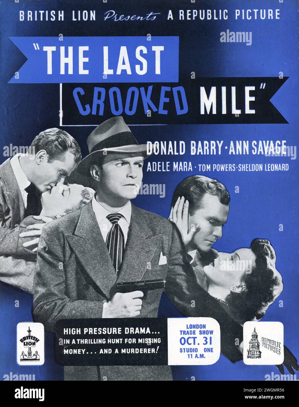 DONALD 'RED' BARRY ANN SAVAGE and ADELE MARA in THE LAST CROOKED MILE ...