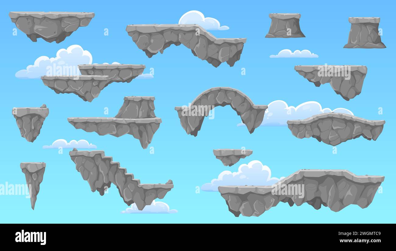Fantasy floating platform Stock Vector Images - Alamy