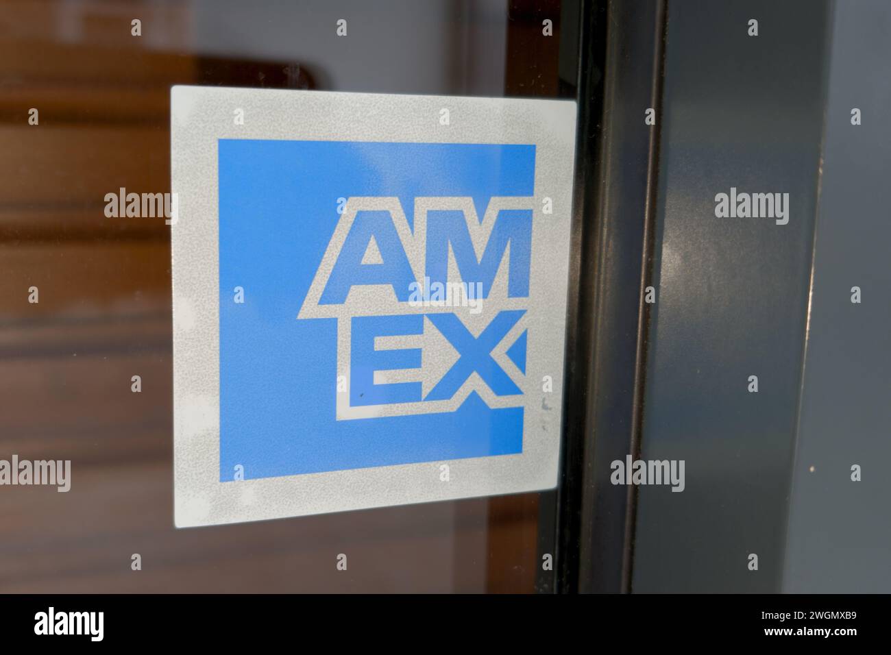 Bordeaux , France - 02 05 2024 : amex american express logo brand and ...