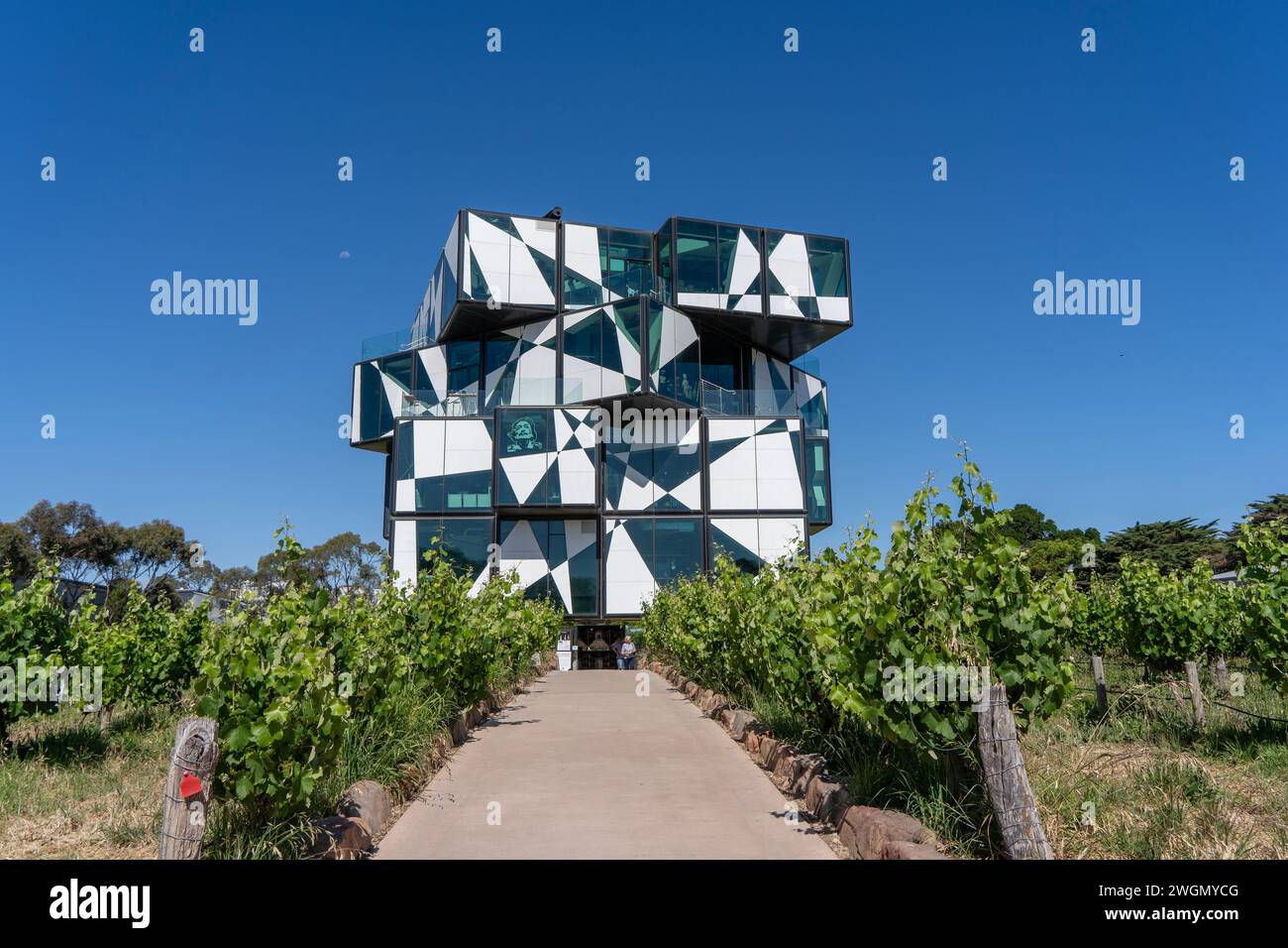 MCLAREN VALE, SA AUSTRALIA - 22 NOV 2023: The Cube (d'Arenberg) , a ...