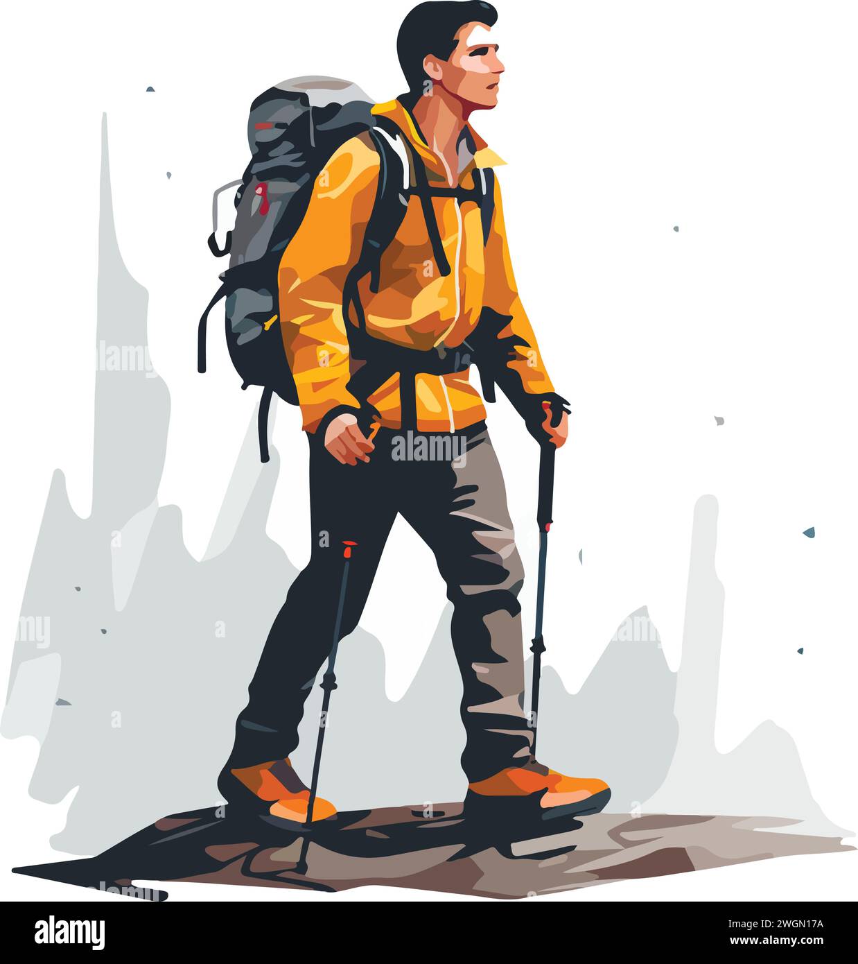 Healthy hiker Stock Vector Images - Alamy