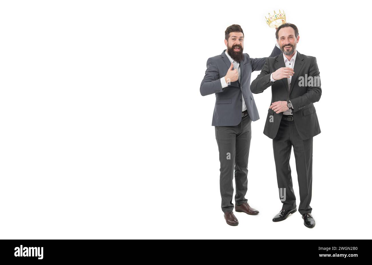 Champion always first. Bearded man reward champion with crown. Crowned ...