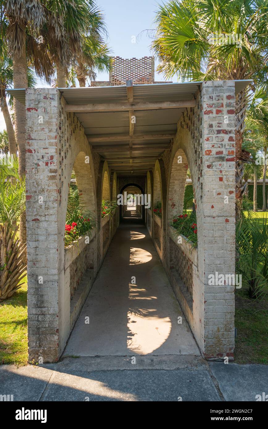 The Atalaya Castle, home of Anna and Archer Huntington, Huntington State Park in South Carolina ...